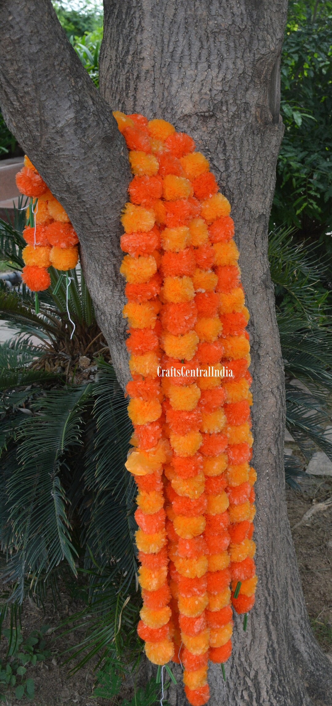 Marigold & Mango With Orange Mix Marigold Flower Garlands Decorative ...