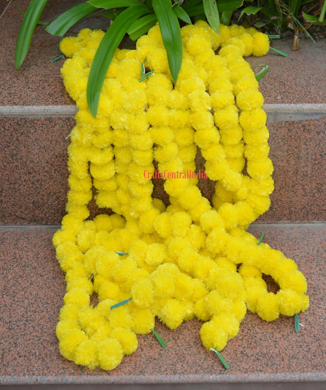 SALE ON 5 Pc Indian Yellow Artificial Decorative Marigold Flower ...