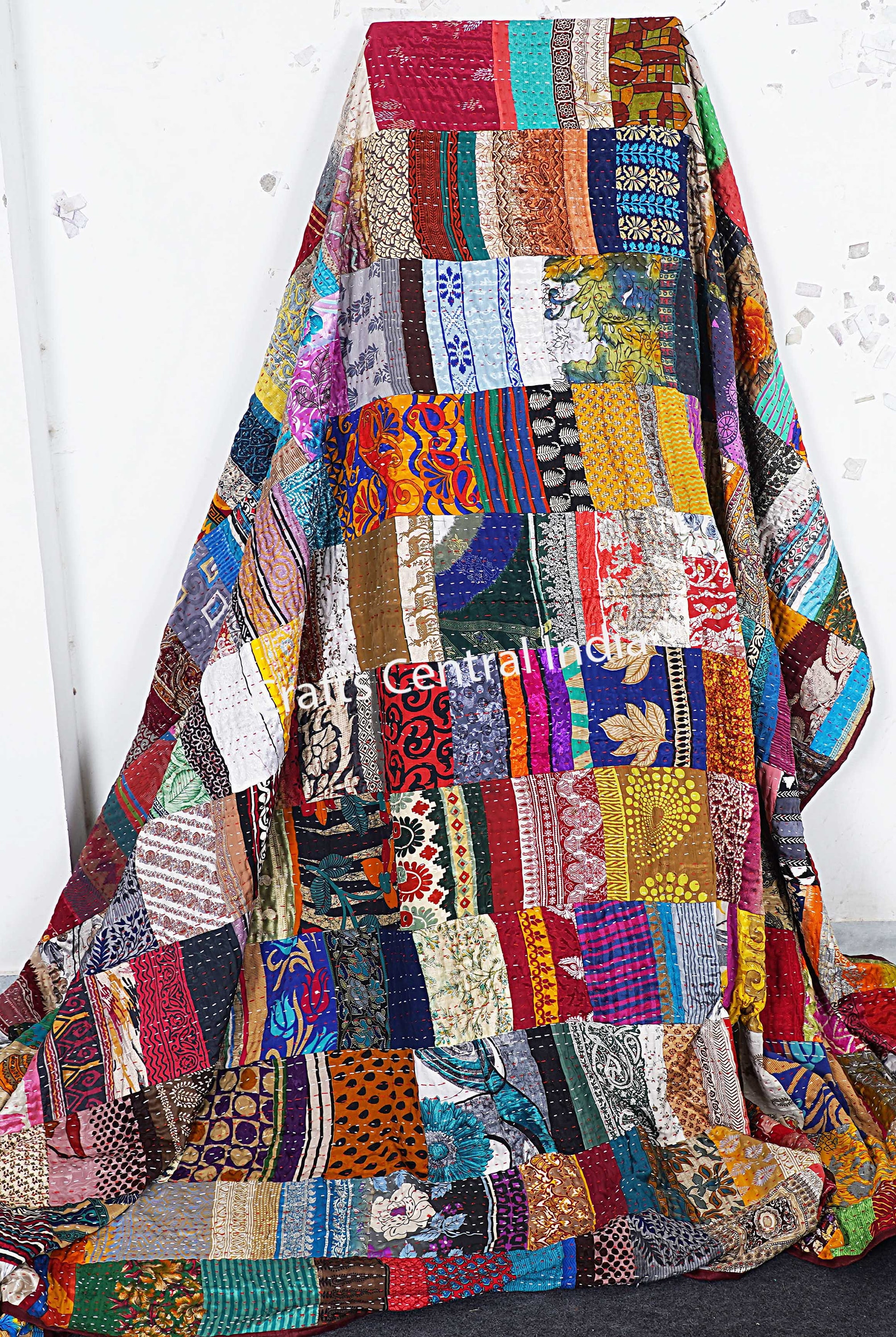 Bohemian Patchwork Quilt Kantha Quilt Handmade Vintage Quilts Boho King ...