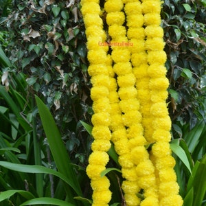 SALE ON 5 Pc Indian Yellow Artificial Decorative Marigold Flower ...