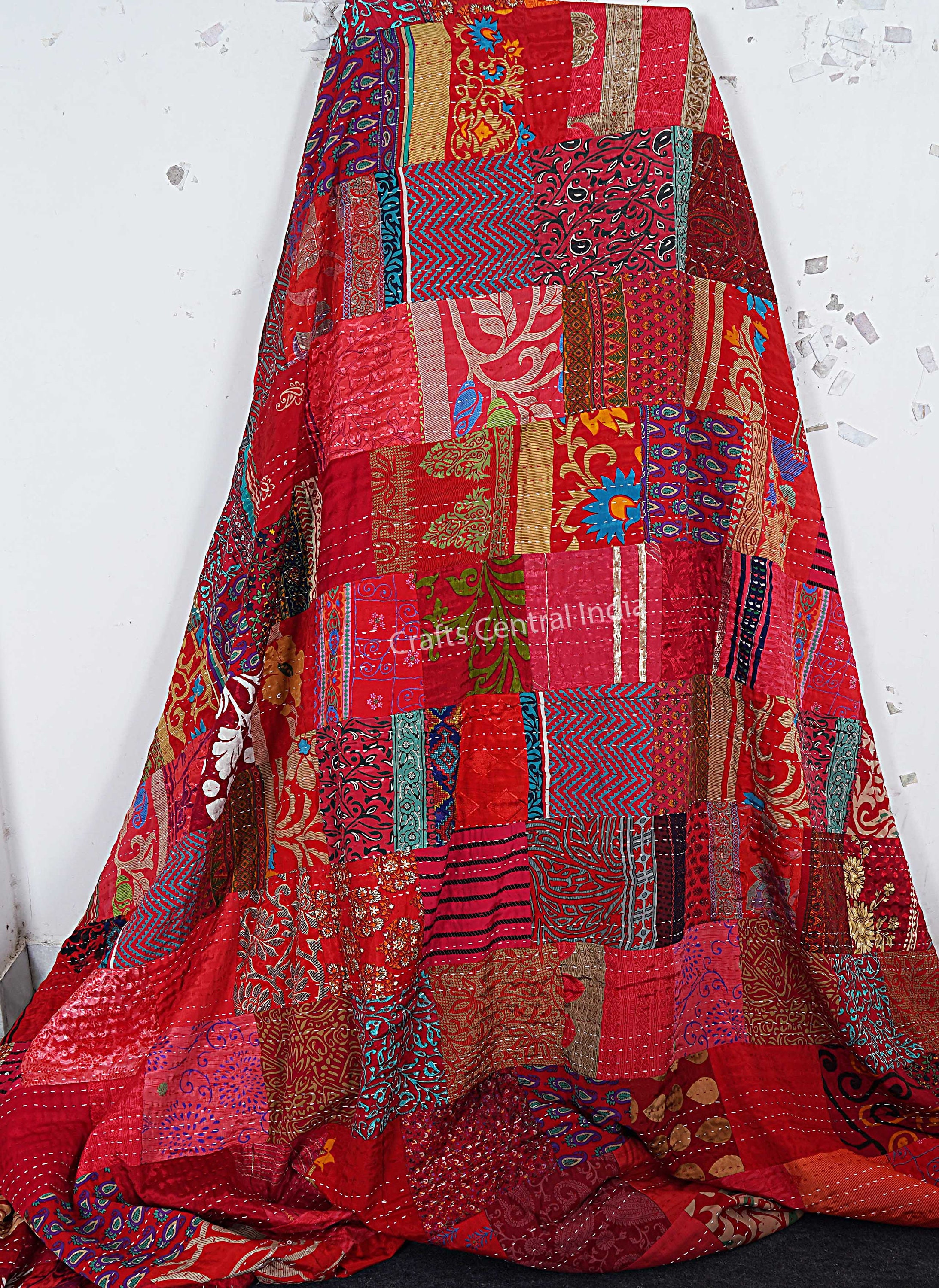 Bohemian Patchwork Quilt Kantha Quilt Handmade Vintage Quilts Boho King ...