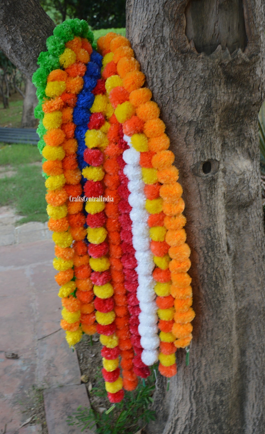 Indian Artificial Decorative Marigold Flowers Garland Strings for ...