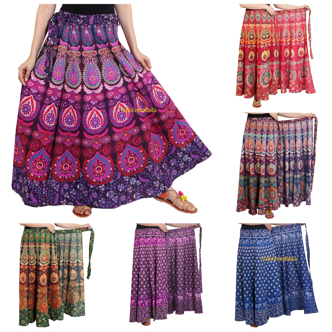 Indian Handmade Skirts Printed Skirts Cotton Skirts Boho Skirts Summer ...