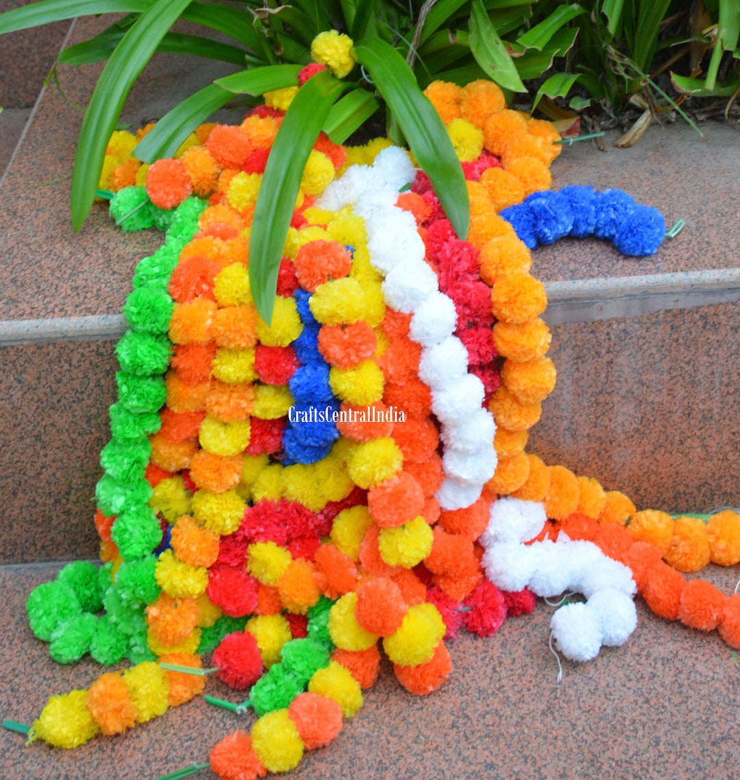 Marigold Flower Garland for Diwali Decoration Indian Wedding Decortive ...