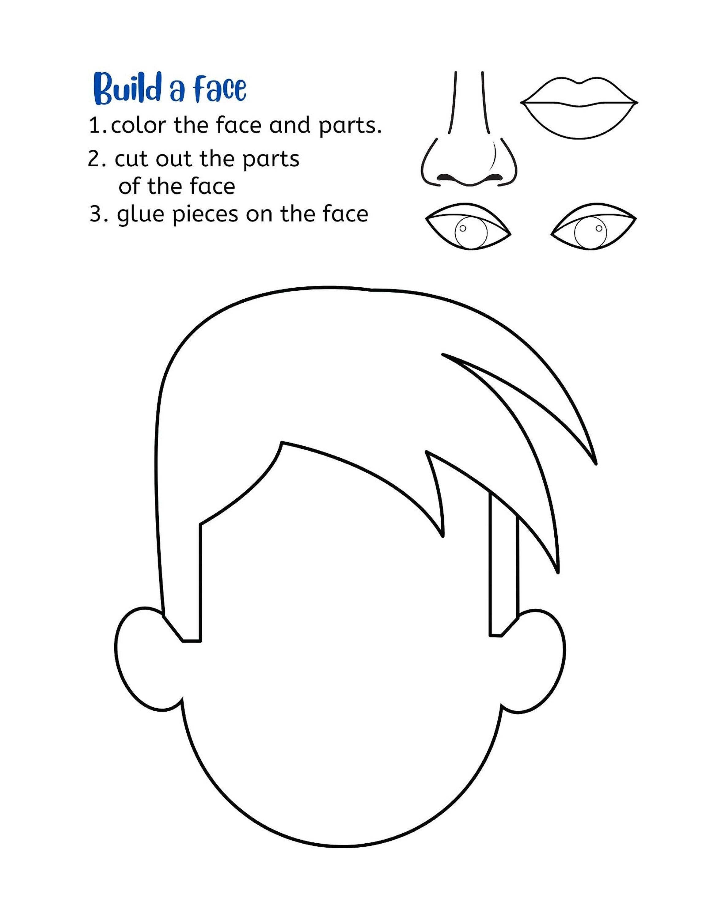 Color, Cut & Glue Pages for Kids - Etsy