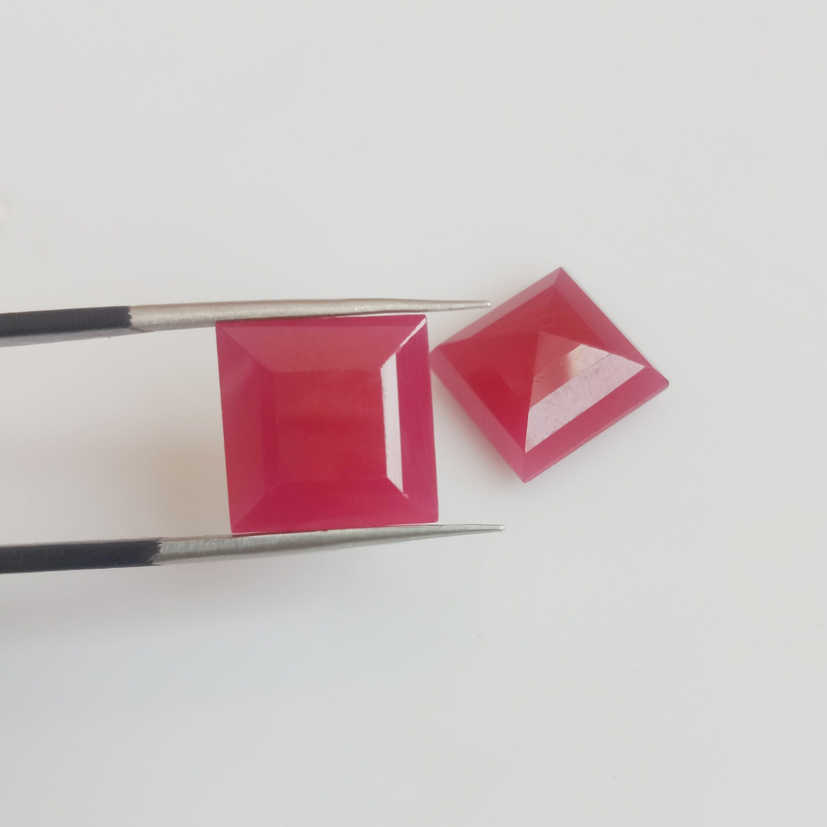 3x3mm Red Ruby Square Shape Handmade Gemstone Beautiful Stone. | Etsy