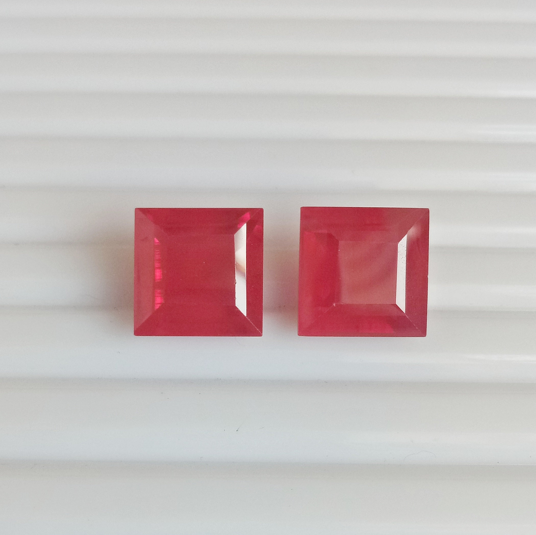 3x3mm Red Ruby Square Shape Handmade Gemstone Beautiful Stone. | Etsy