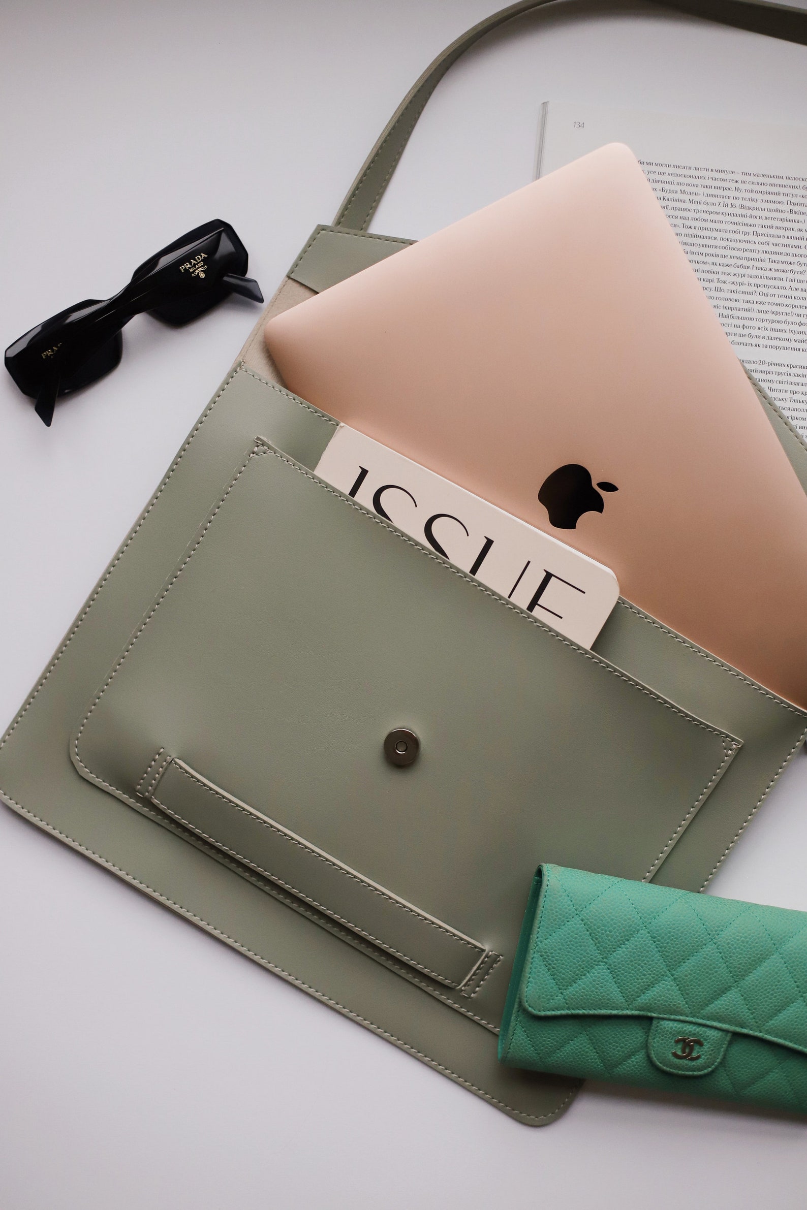 Personalized Leather Sleeve Bag for MacBook Pro and Air 16'', 14'', 13 ...