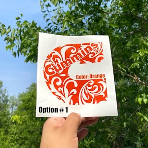 Tooled Leather Pattern | Cummins | Decal - Etsy