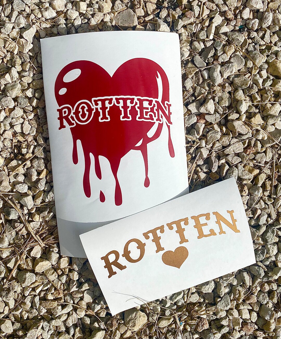 Rotten | Heart | Drip | Permanent | Vinyl Decal - Etsy