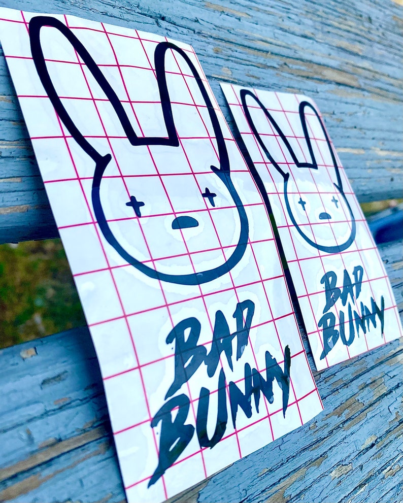 Bad Bunny Logo With Name Without Name Decal - Etsy