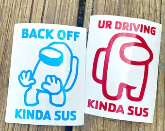 Custom Among Us Inspired Font Name Vinyl Decals - Etsy