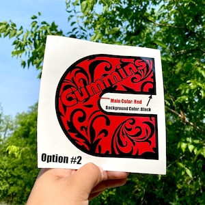 Tooled Leather Pattern | Cummins | Decal - Etsy