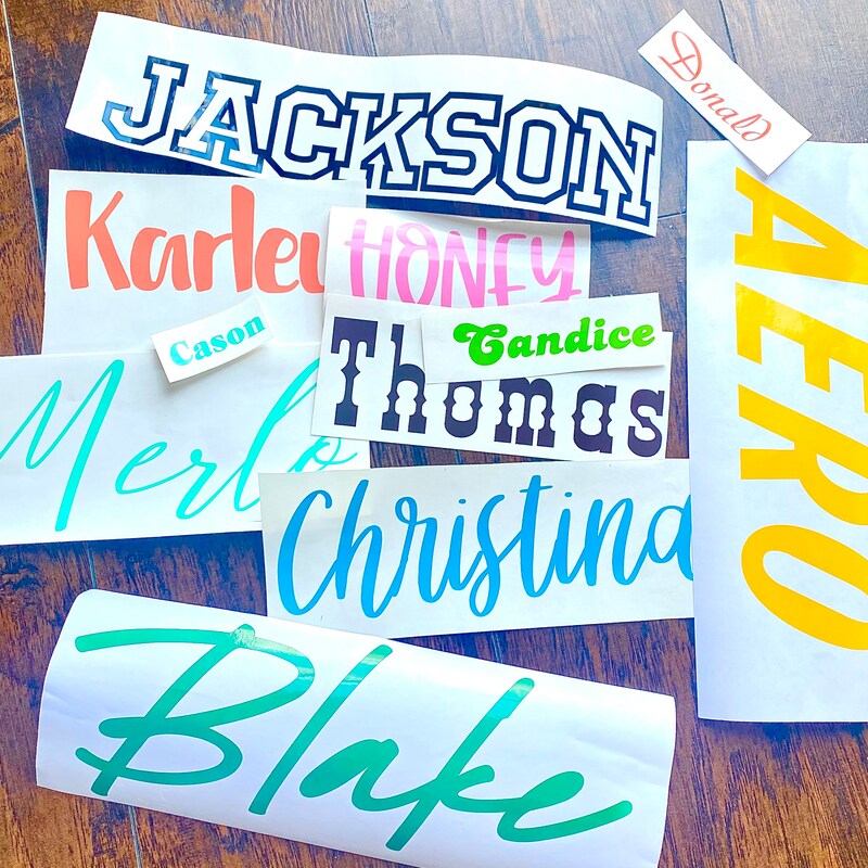 Last Name Decal - Etsy