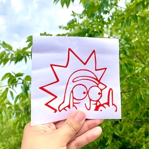 Rick & Morty | Flicking | off | Decal - Etsy