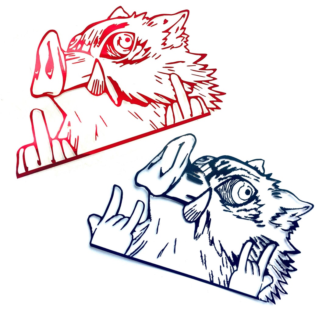 Anime | Boar | Inosuke | Waterproof | Vinyl Decal - Etsy