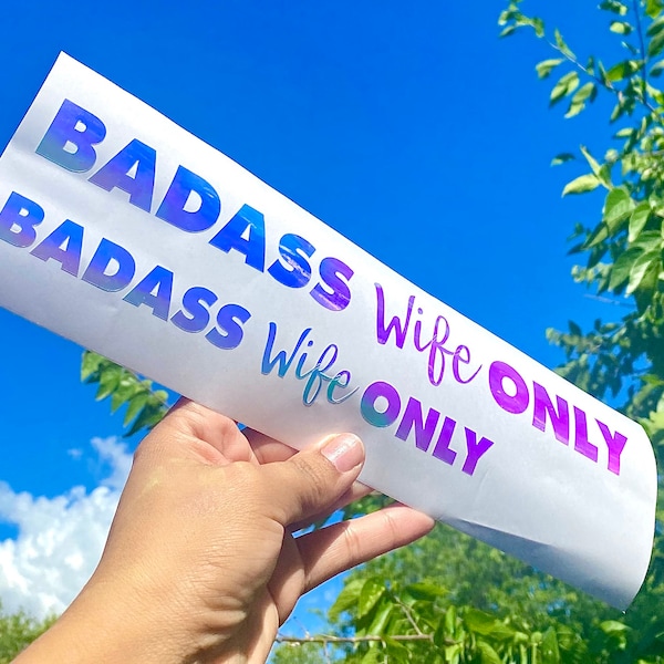 Badass Wife Only Decal - Etsy