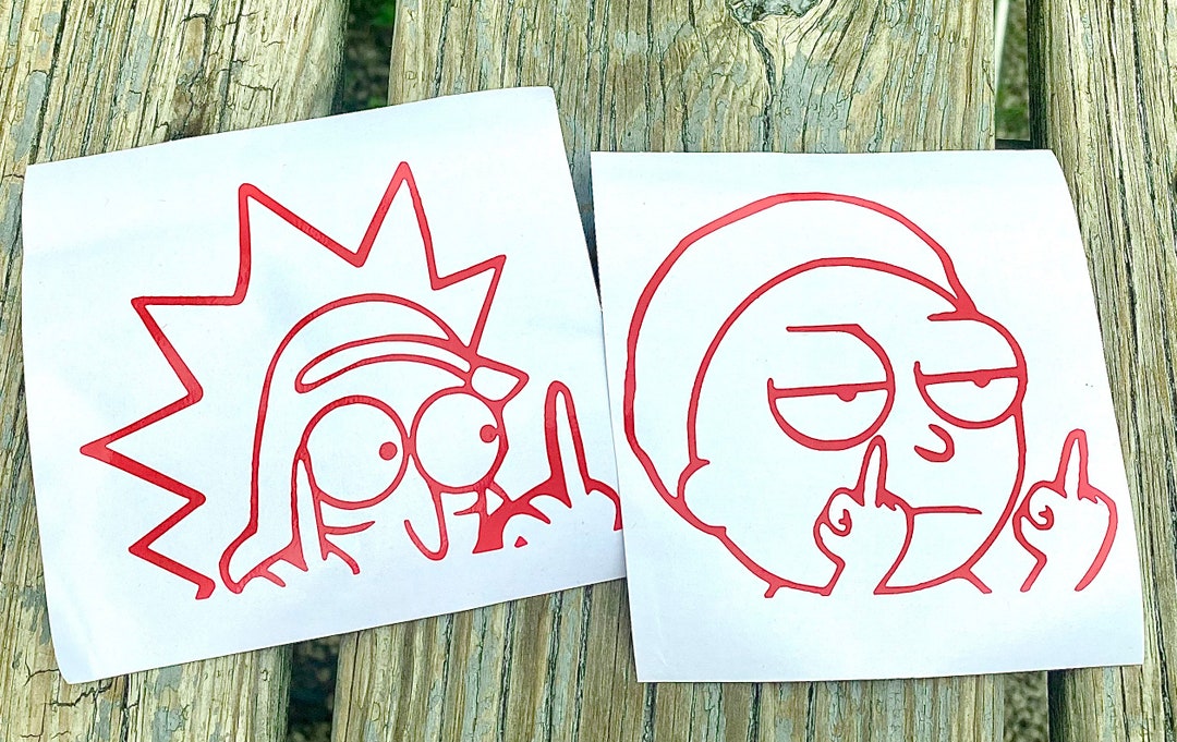 Rick & Morty | Flicking | off | Decal - Etsy