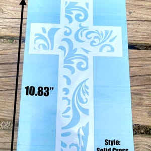 Tooled Pattern Cross | Permanent Decal - Etsy