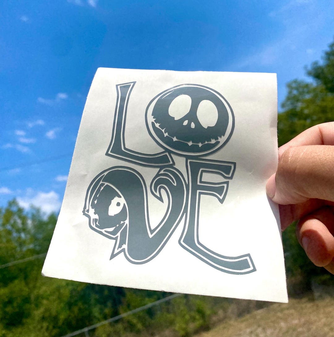 Sally and Jack Love | Permanent Vinyl Decal - Etsy