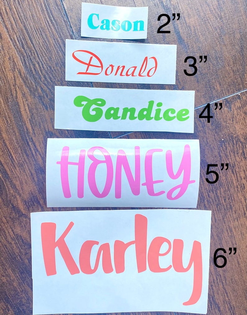 Customize Name Labels Name Decal Stickers Name Tag - Etsy
