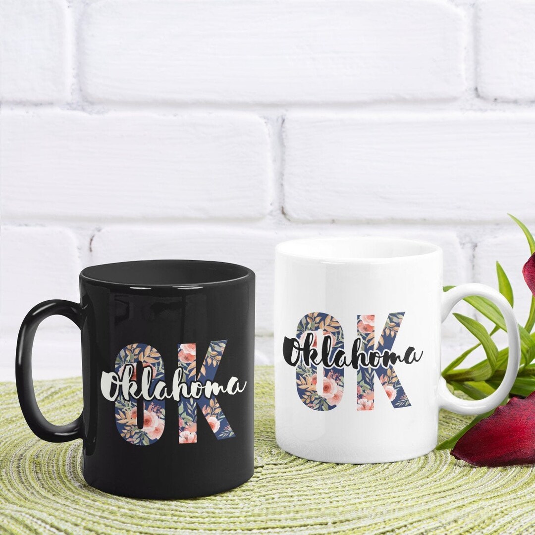 Oklahoma Florar Mug, Proud to Be an Okie Mug, Retro Coffee Mug ...