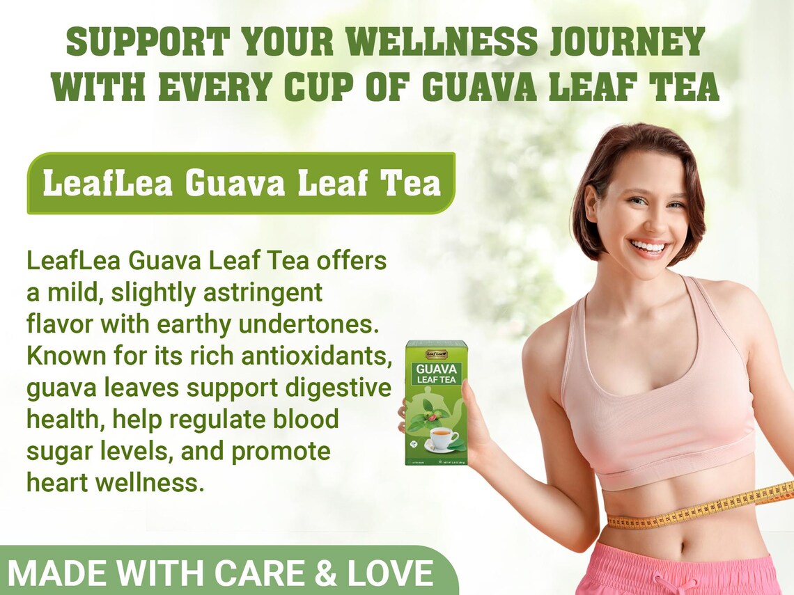 Leaflea Guava Leaf Tea: Natural Digestion & Immunity (40 Bags) - Etsy