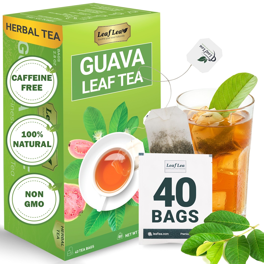 Leaflea Guava Leaf Tea: Natural Digestion & Immunity (40 Bags) - Etsy