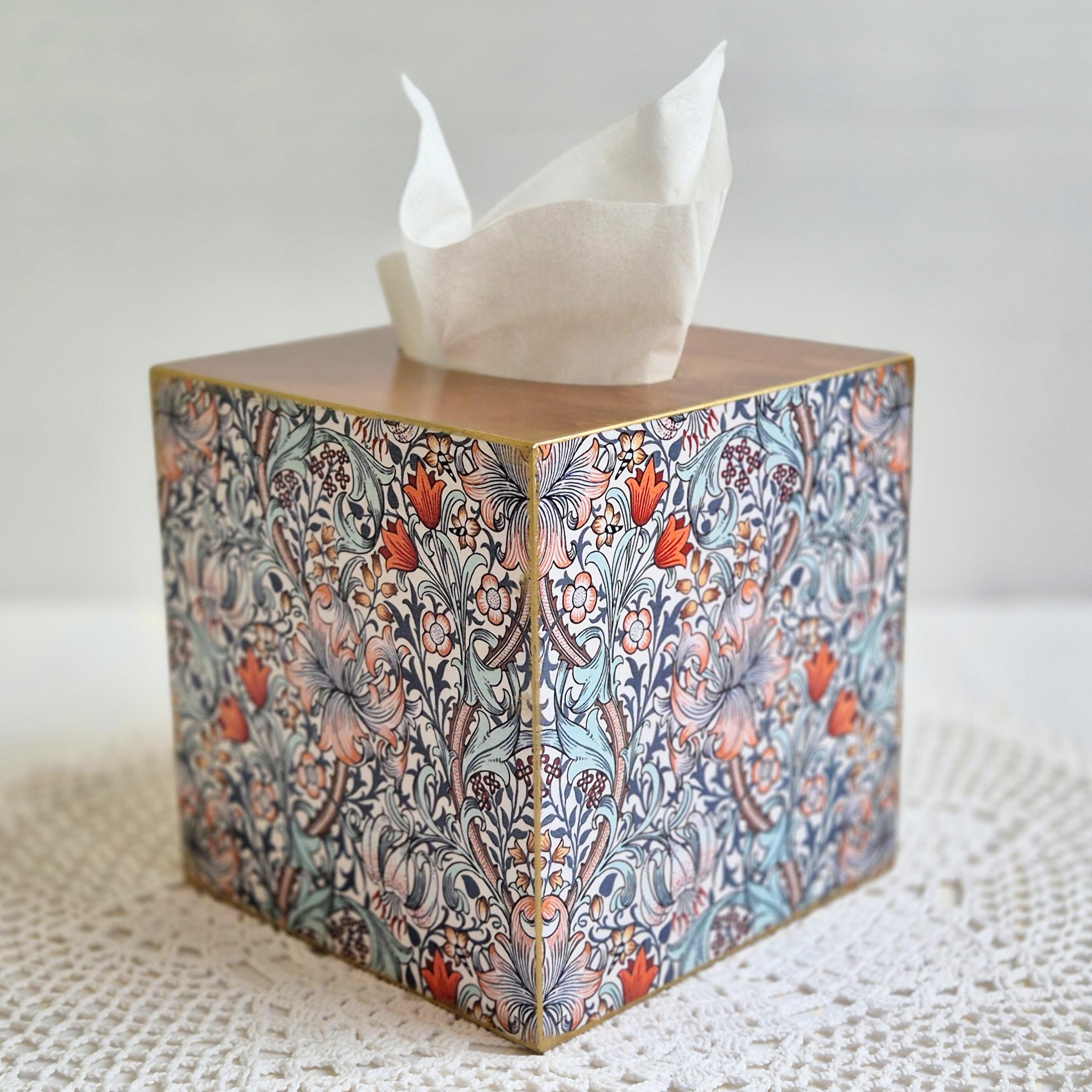 William Morris Golden Lily Tissue Box Cover, Decorative Decoupage ...