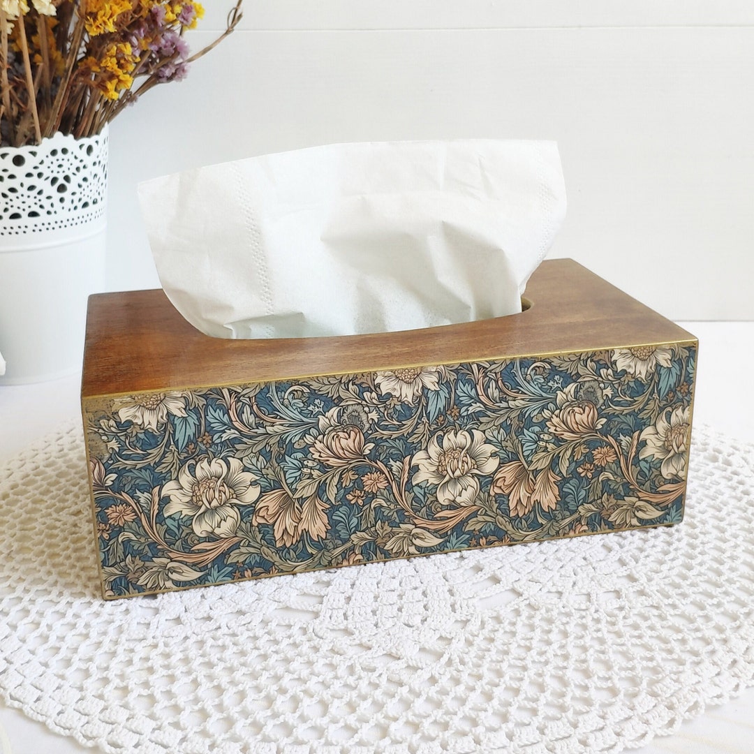 Floral Tissue Box Cover, Tissue Storage, Tissue Box Holder, Decorative ...