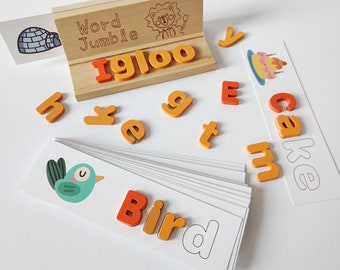 Montessori Puzzle Words - Etsy