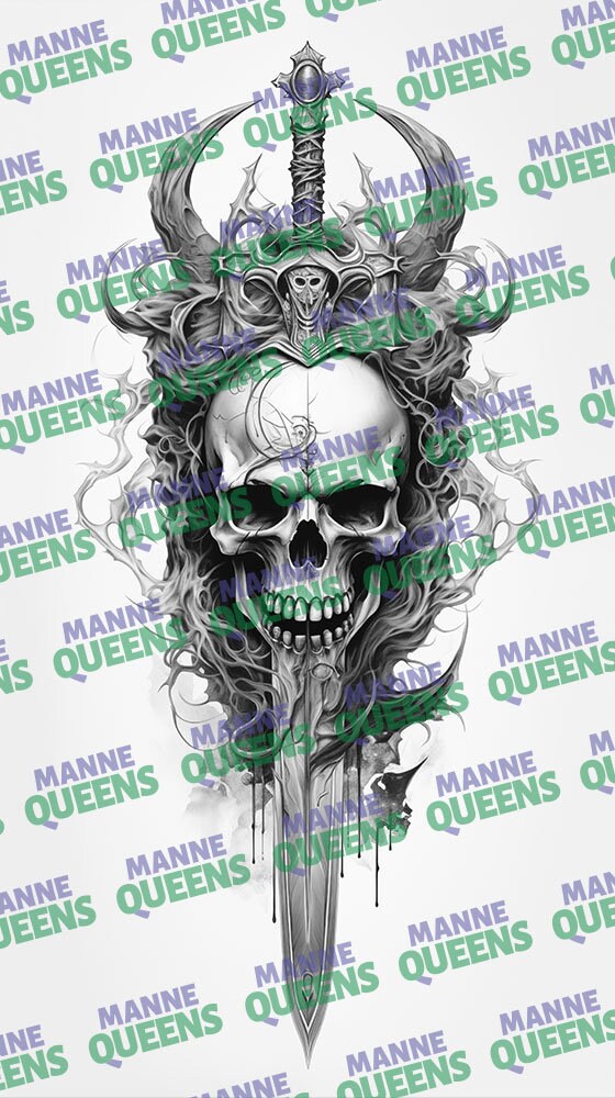 Unique Skull Tattoo Design Digital Download - Etsy