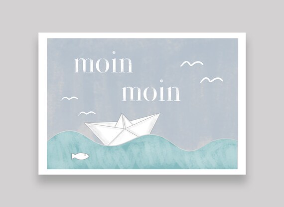 Moin Card Greeting Card Postcard Din A6 | Etsy UK