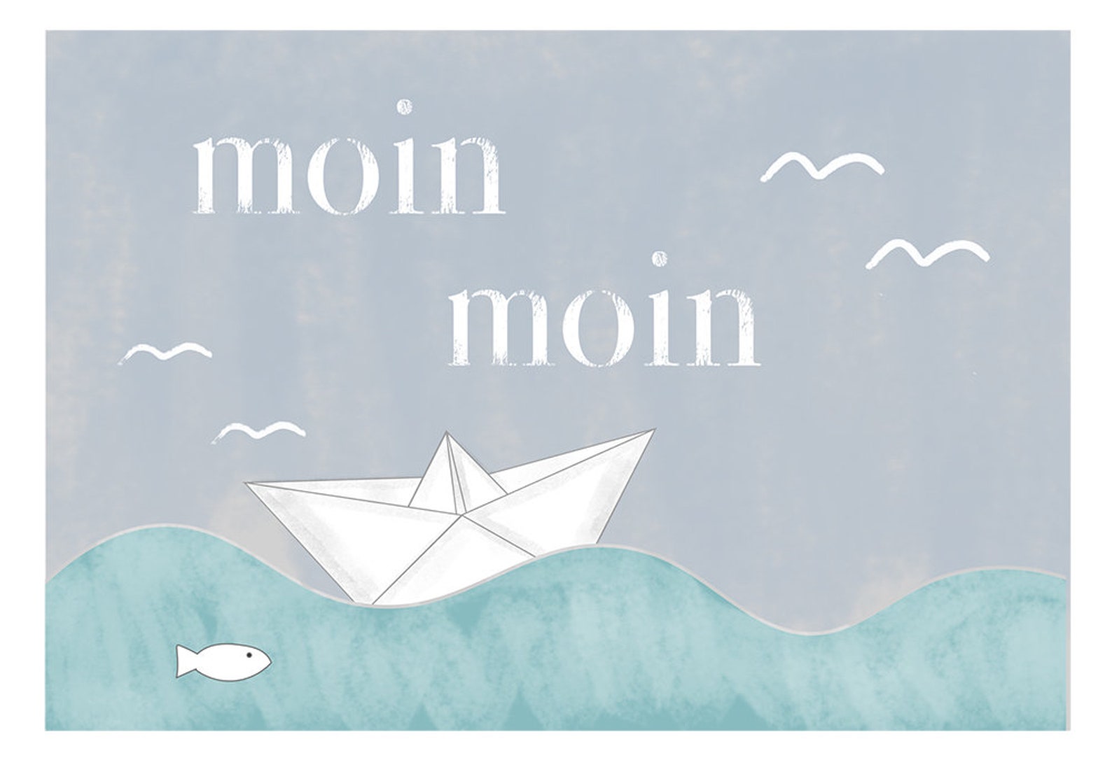 Moin Karte Grußkarte Postkarte Din A6 - Etsy.de