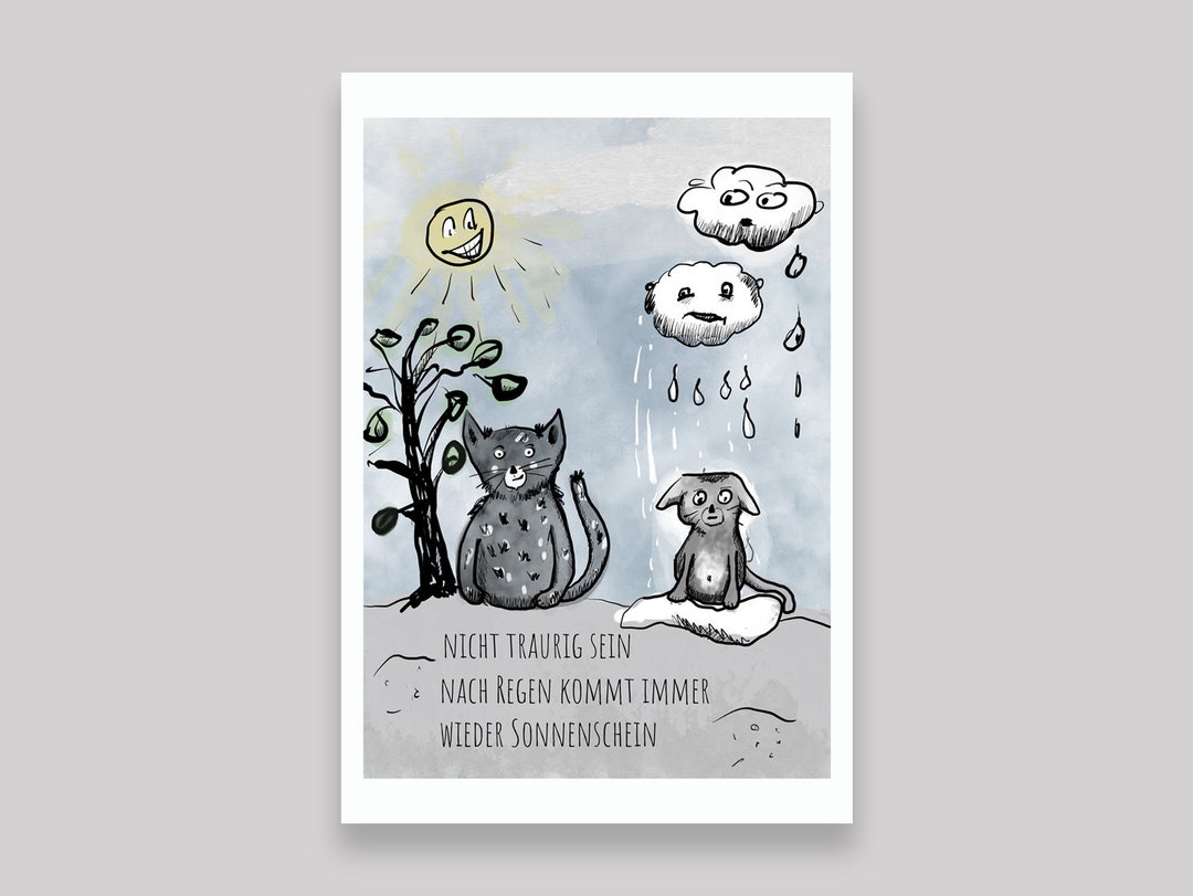 Sunshine Postcard Greeting Card - Etsy