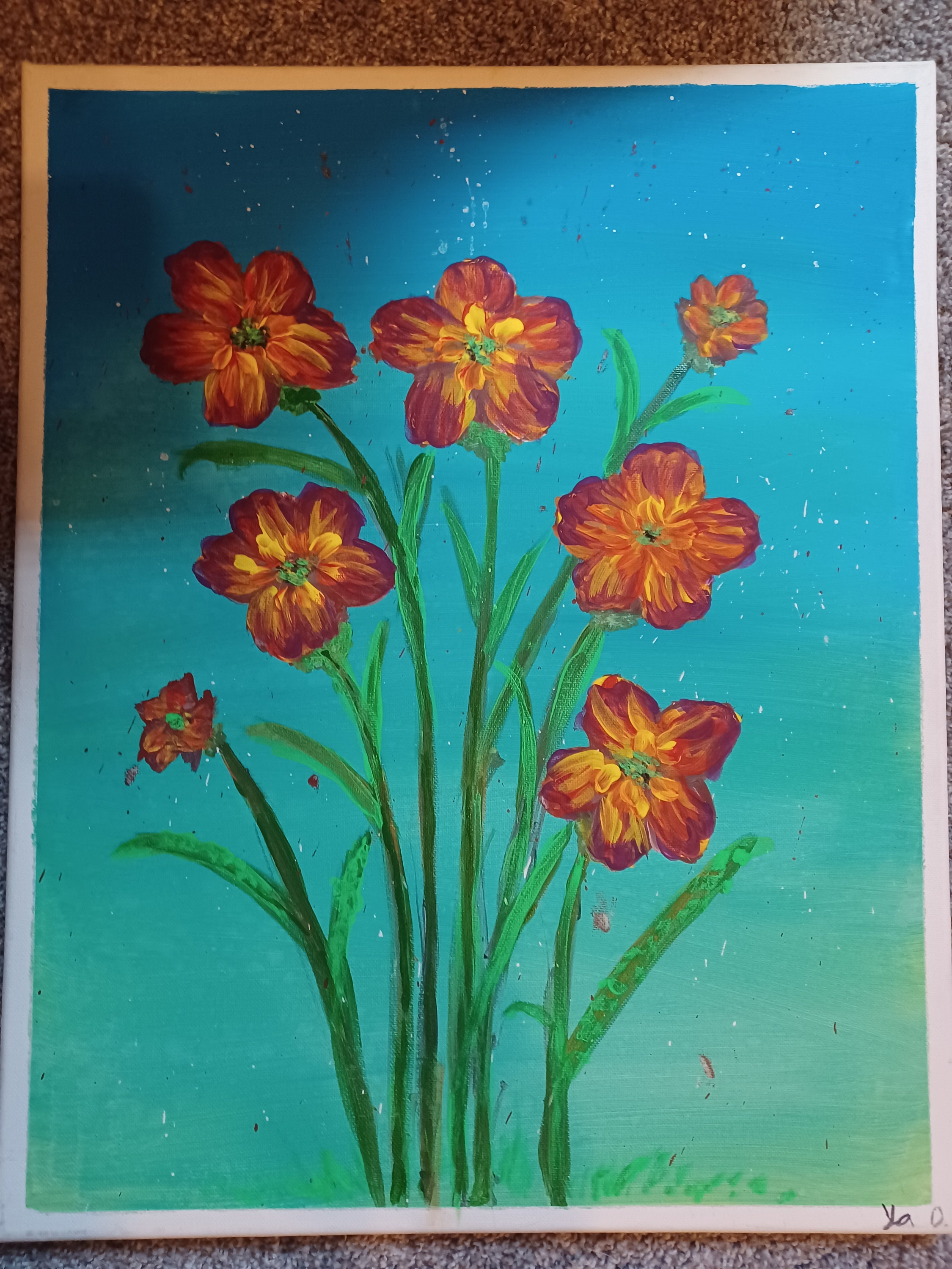 Flower Painting - Etsy