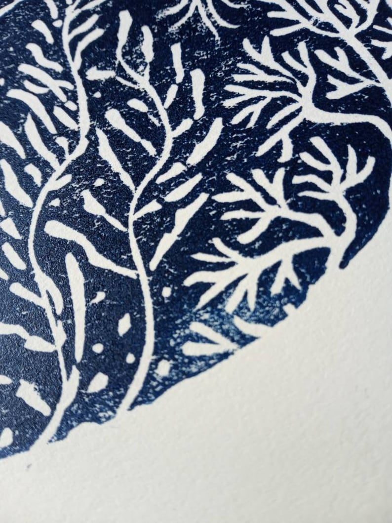 Underwater Garden Print Linocut Print Lino Art Sea Themed - Etsy