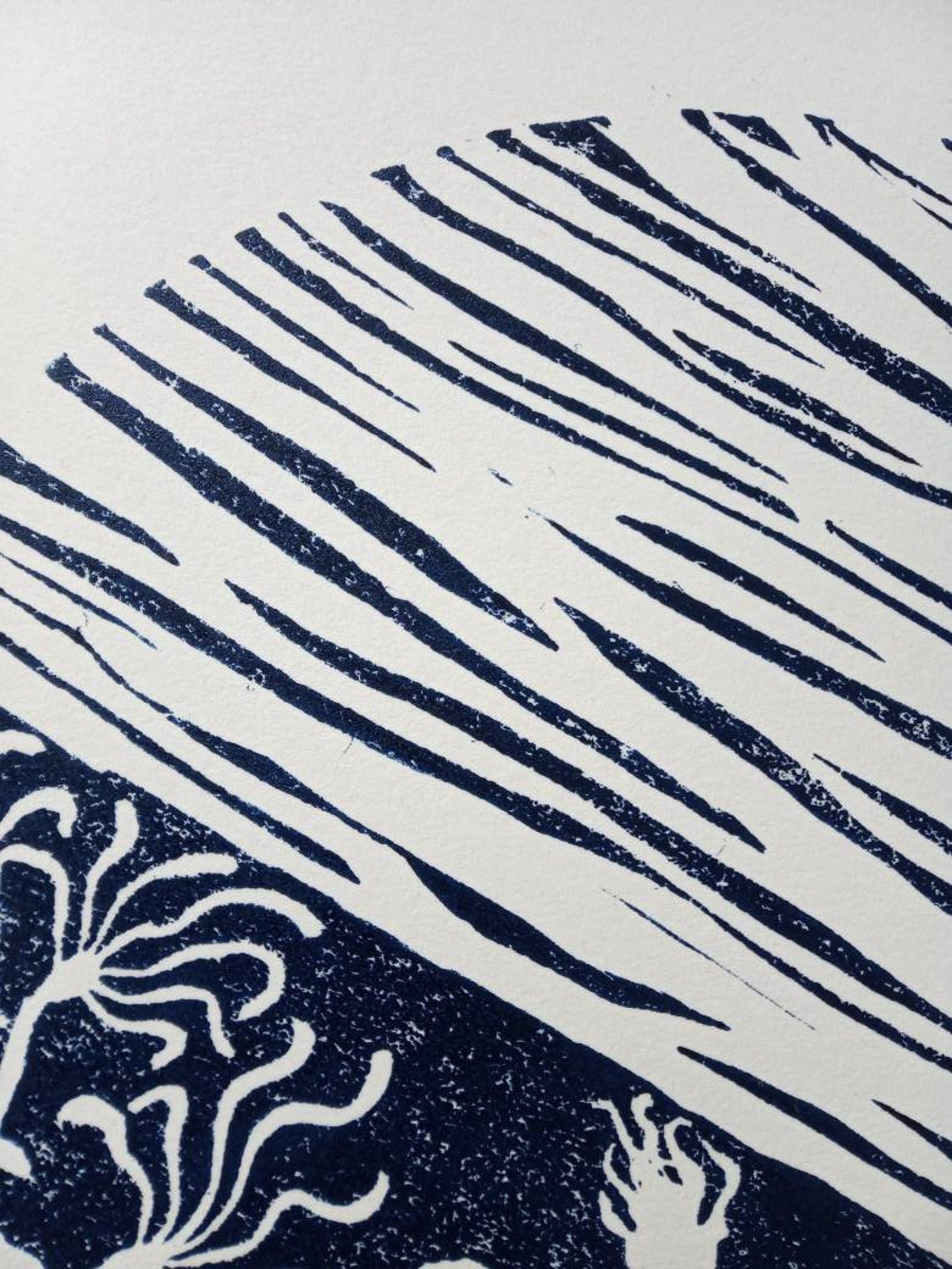 Underwater Garden Print Linocut Print Lino Art Sea Themed - Etsy