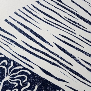 Underwater Garden Print, Linocut Print, Lino Art, Sea Themed Art Print ...