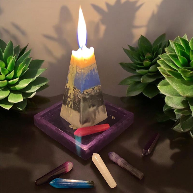 Crystal Candle - Etsy