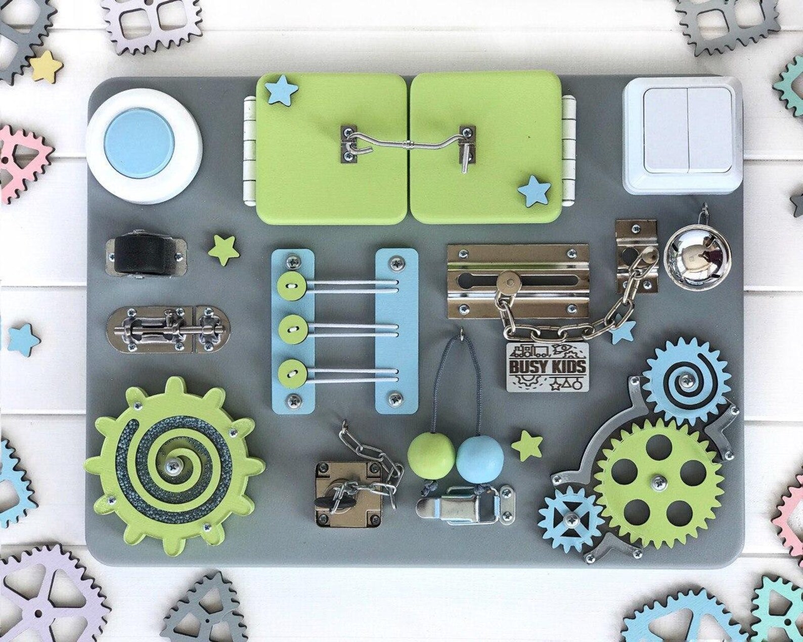 Toddler Busy Board 12x16 Fidget Sensory Toy | Etsy