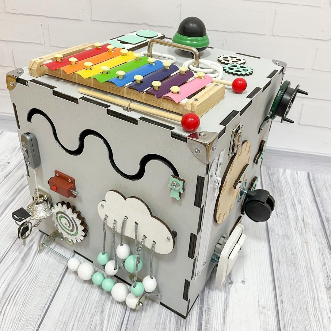 Busy Cube With LED Backlight | Busy Board | Wooden Busy | Montessori ...