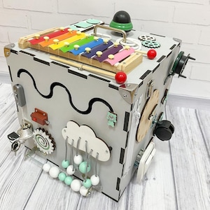 Busy Cube With LED Backlight | Busy Board | Wooden Busy | Montessori ...