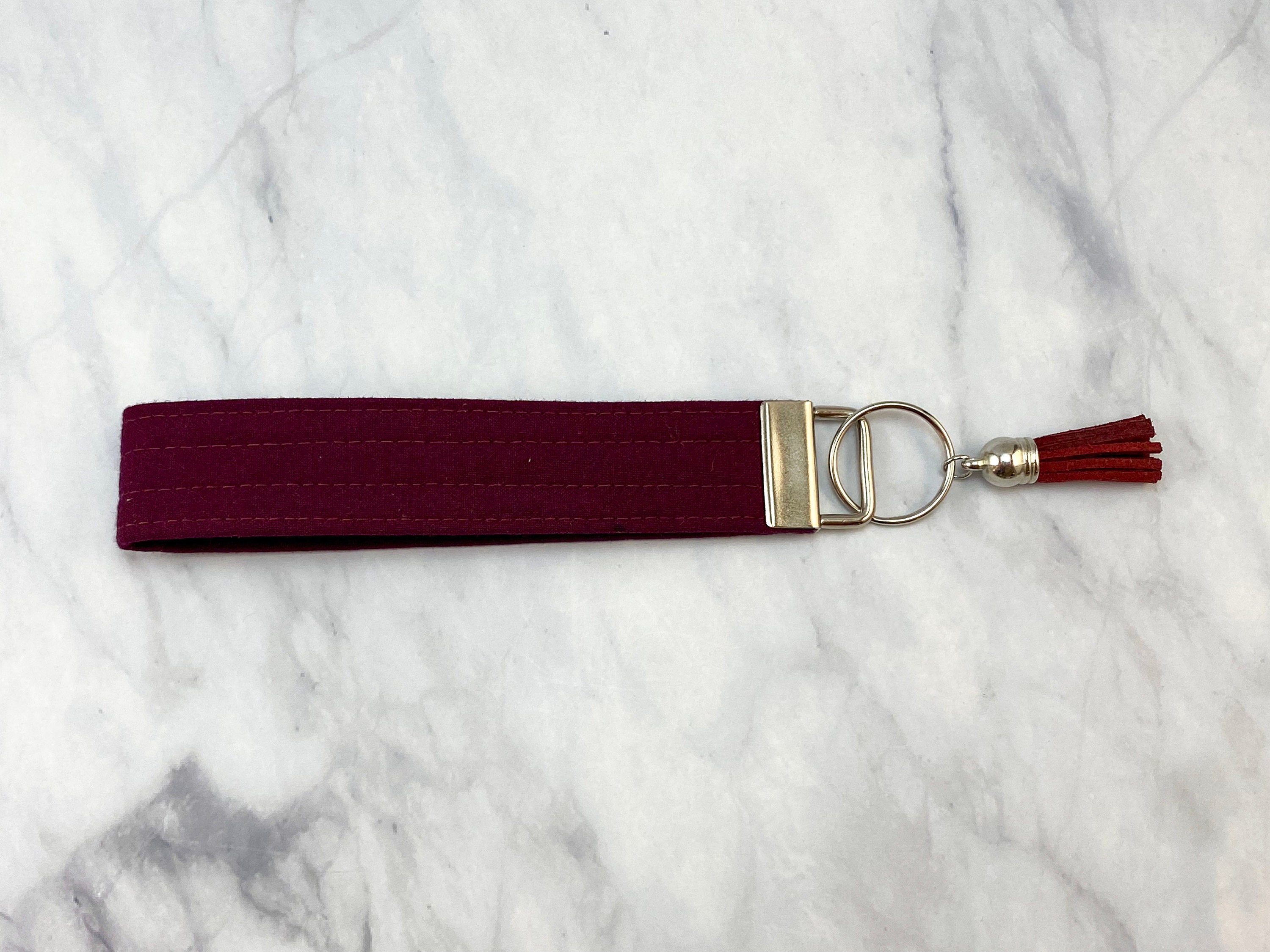 Pink Keychain Wristlet Lanyard Red Key Fob Wristlet Customizable ...