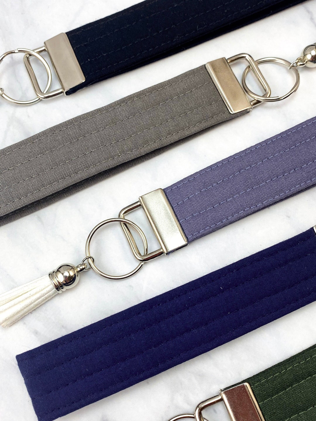 Dark Neutral Keychain Wristlet | Black Key Fob Wristlet | Keychain ...