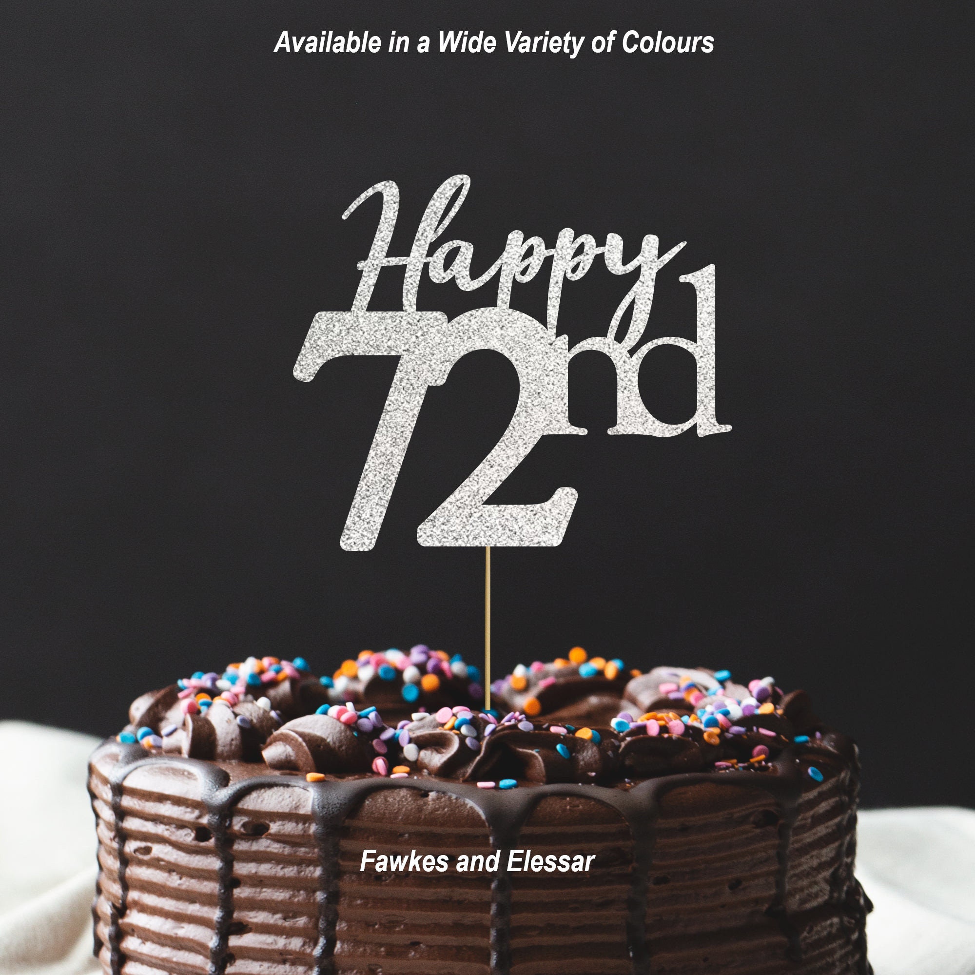 Happy 71st 72nd 73rd 74th 75th 76th 77th 78th 79th Birthday Cake Topper ...