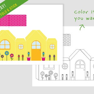 Paper House, Printable Activities for Kids, Arts and Crafts, Coloring ...