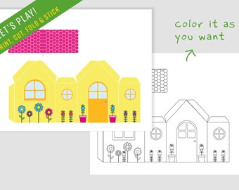 Printable 3d House - Etsy