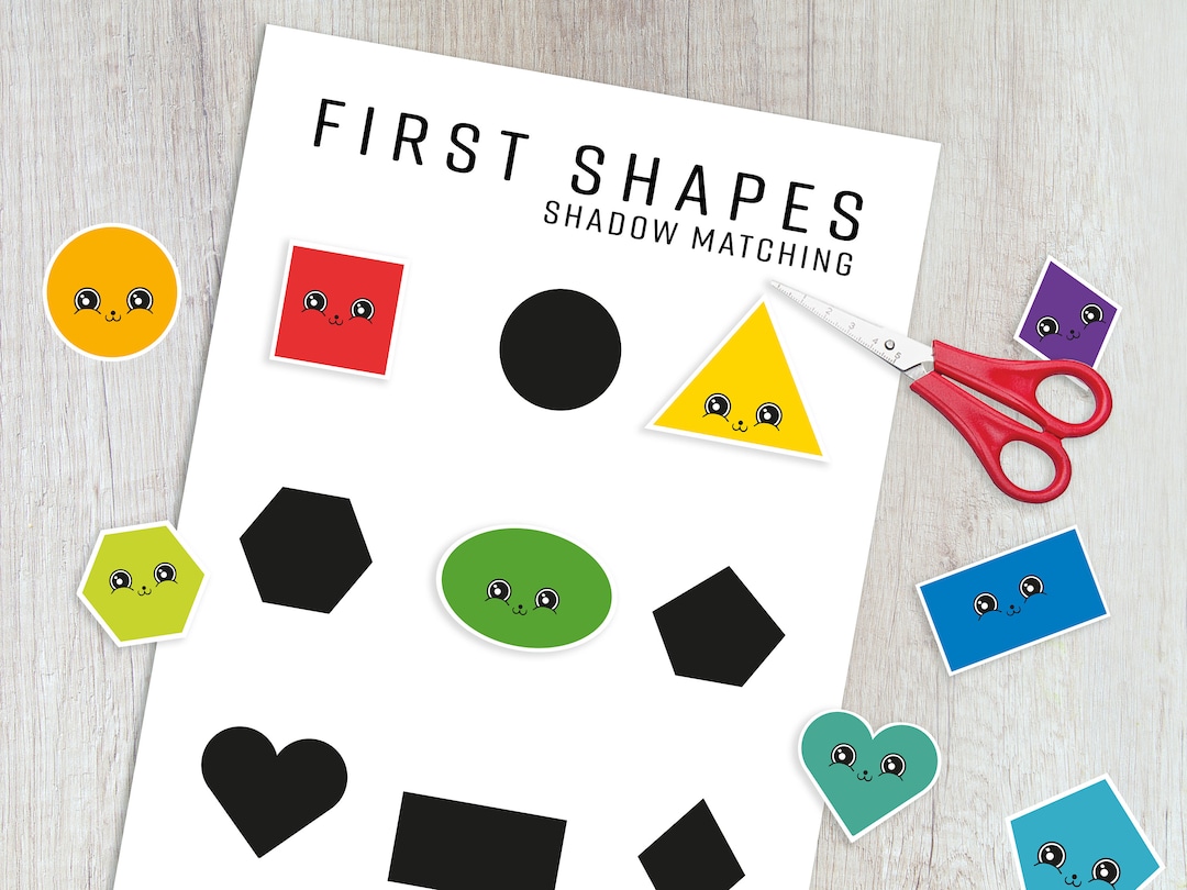 Shape Shadow Matching Activity Preschool Sorting Game Montessori ...