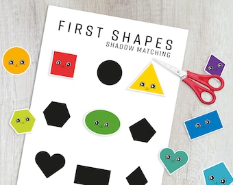 Shape Shadow Matching Activity Preschool Sorting Game Montessori ...